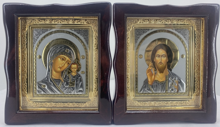 Ікони вінчальна пара в ассортименті 19х16х3см